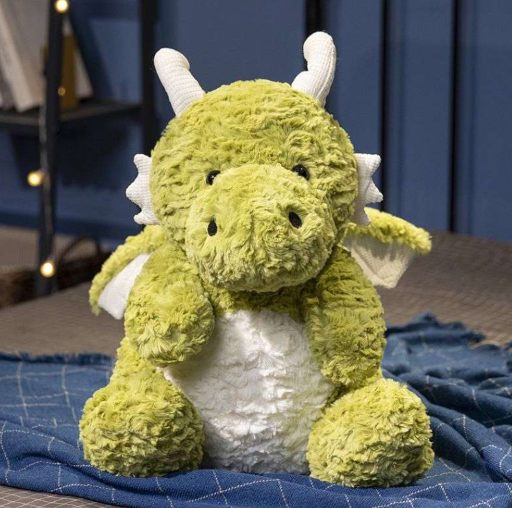 Cute Fluffy Dragon Plush Green – Hugs & Love